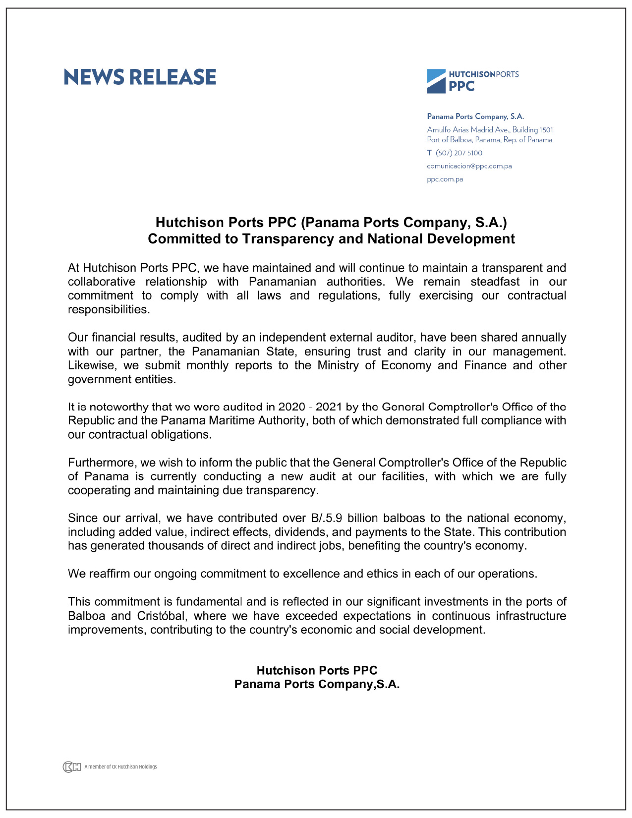 Hutchison Ports PPC sponsors girls soccer tournament